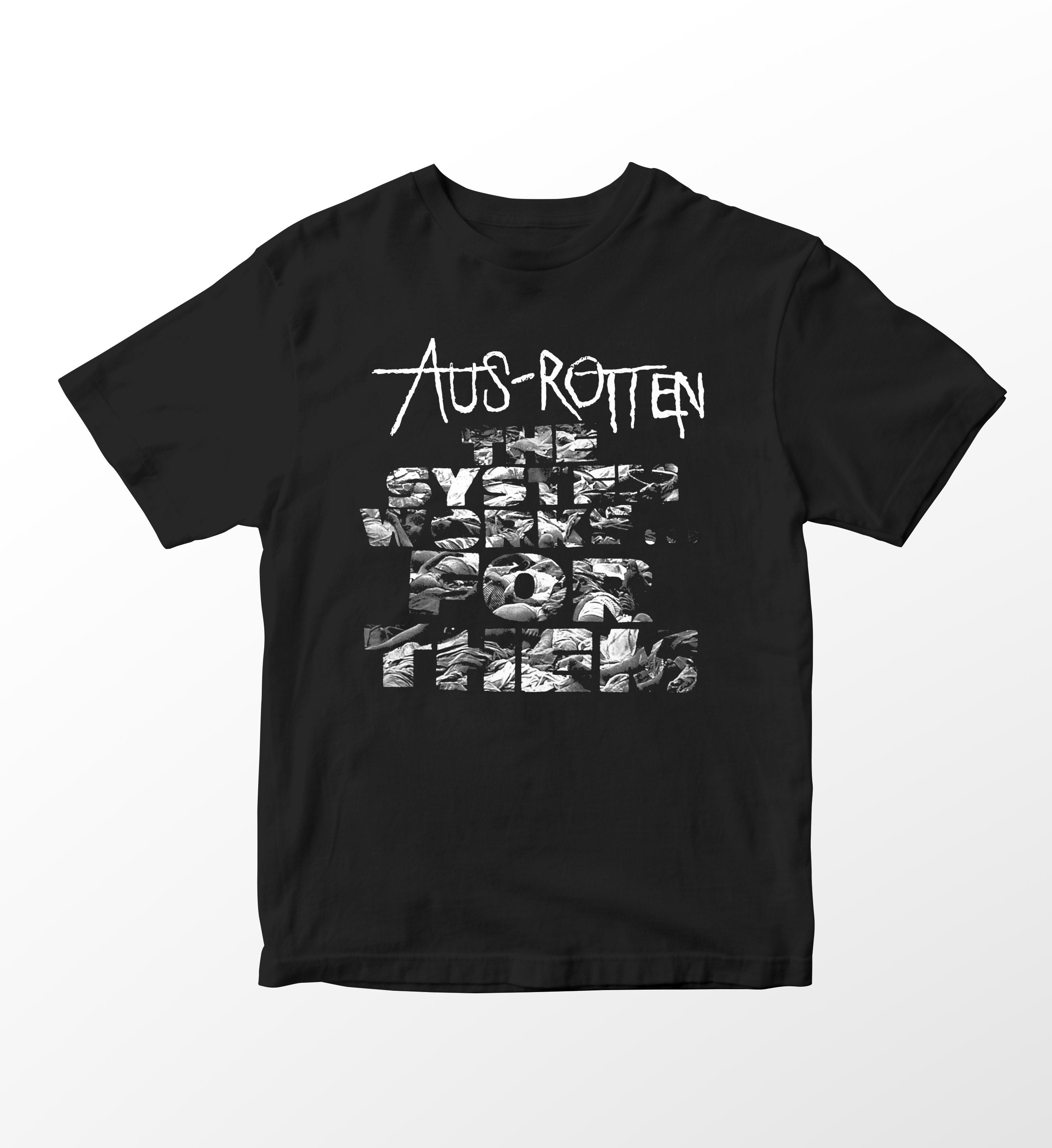 Aus Rotten - System T-Shirt – Dr Strange Records Wholesale
